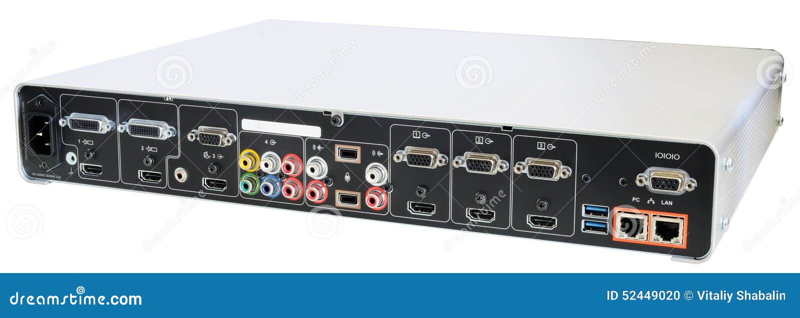 Digital Video Recorder Back View Stock Photo - Image of electronic ...