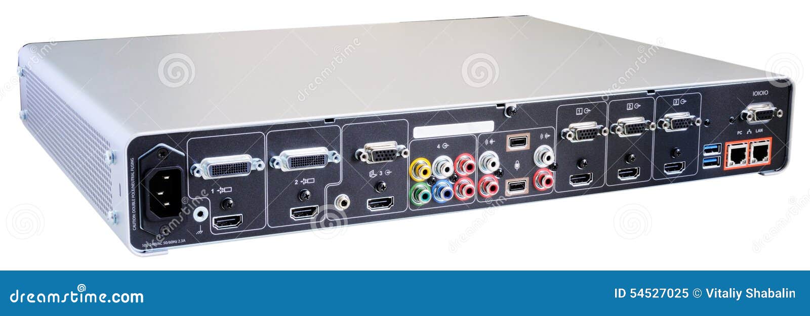 Digital Video Recorder Back View Stock Image - Image of equipment ...