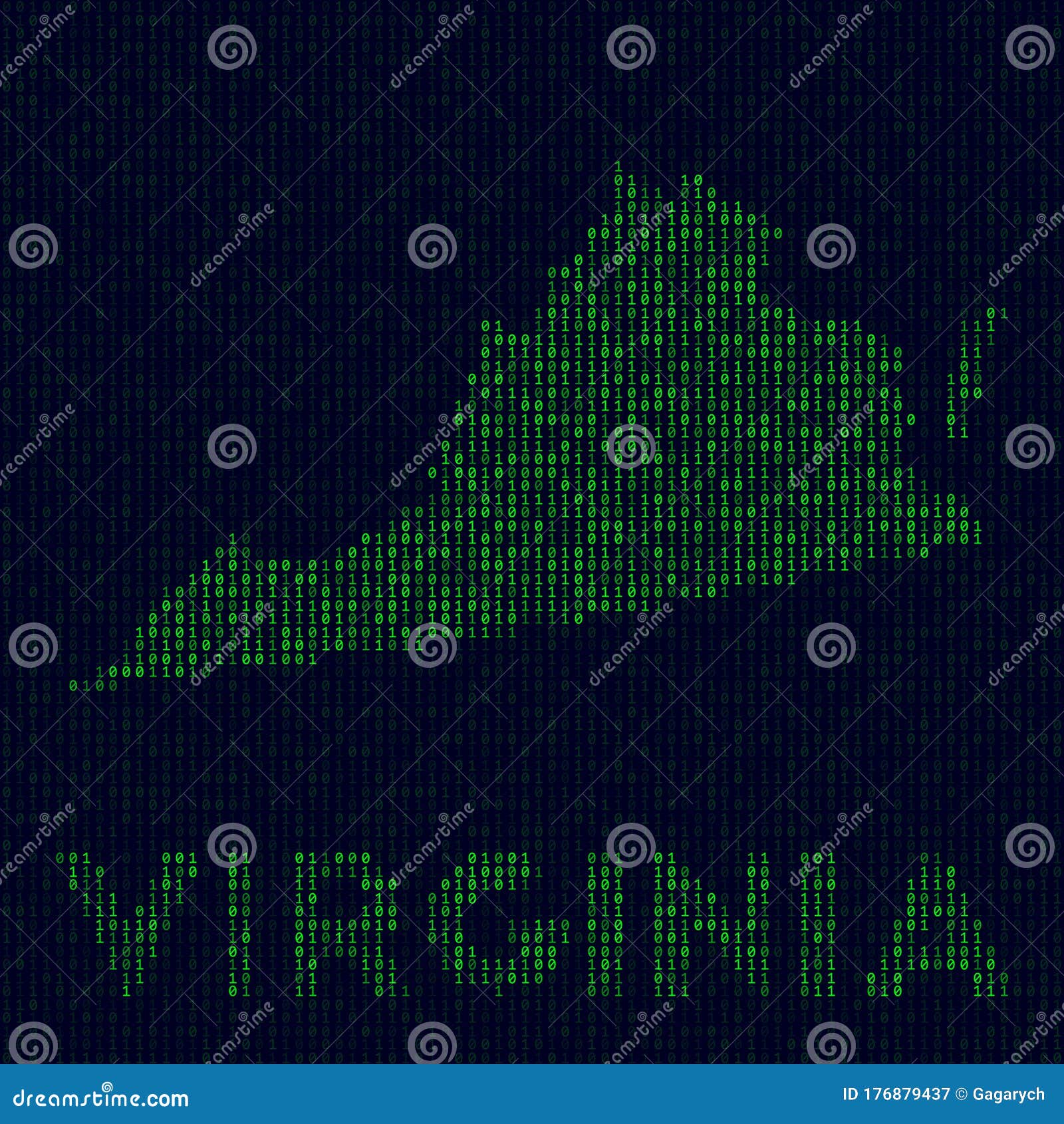 Digital Virginia logo. stock illustration. Illustration of coding ...