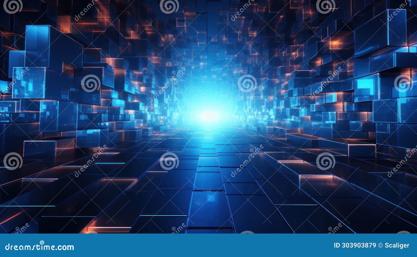 Digital Virtual Tunnel in Cyberspace, Database Texture Background ...