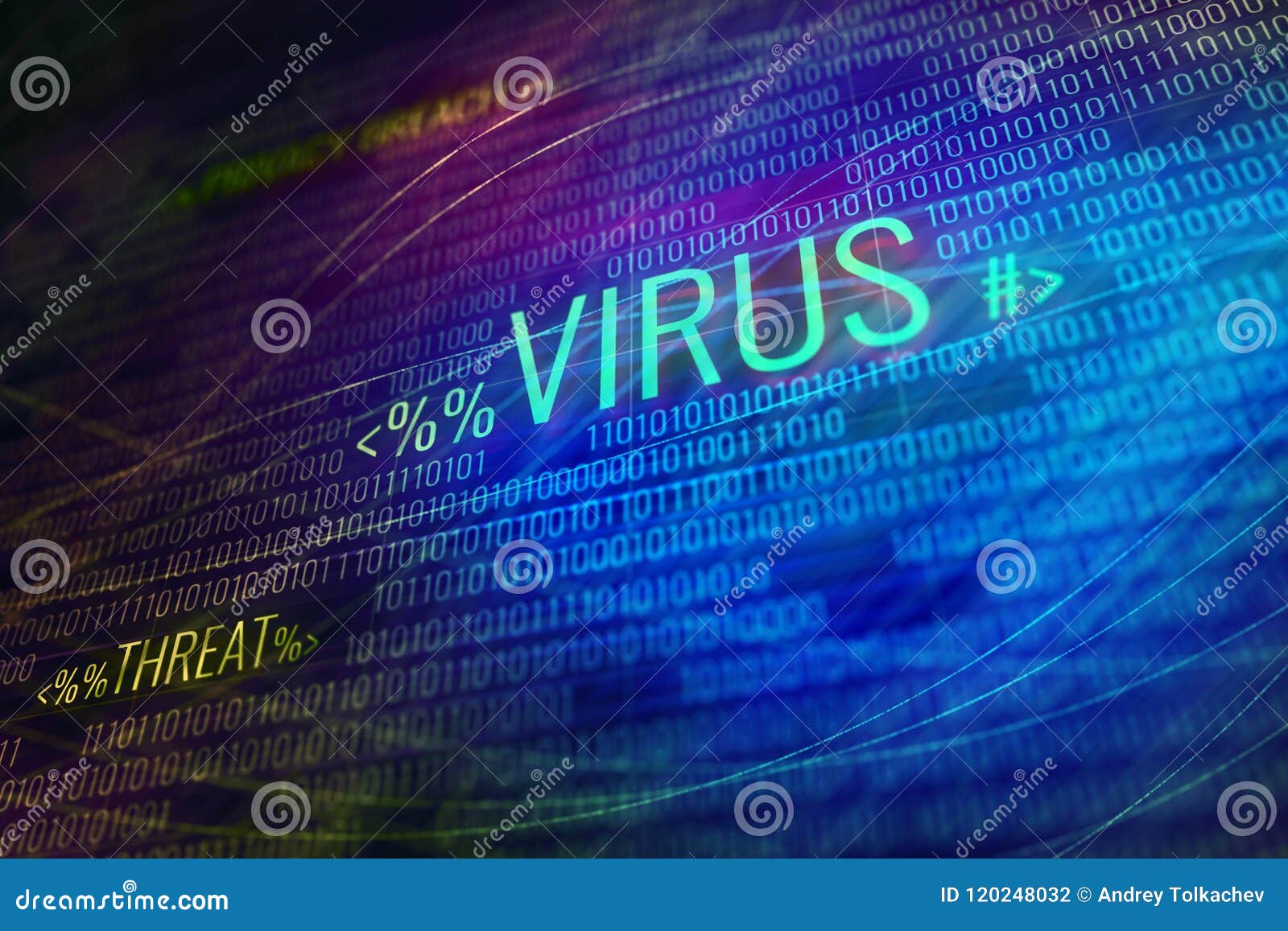 Digital virus symbol stock illustration. Illustration of digits - 120248032