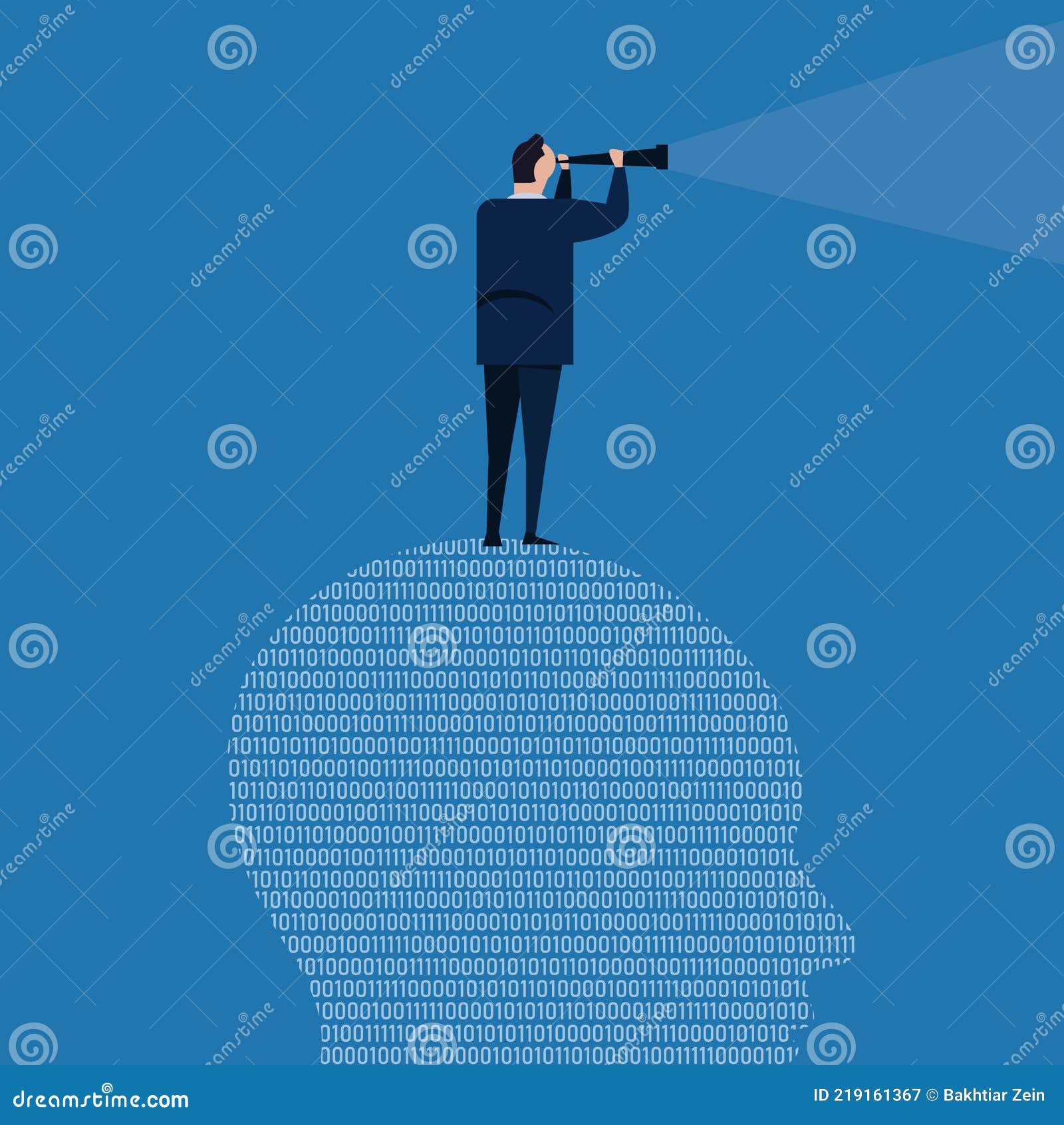 Digital Vision Looking Future Futuristic Leader Information Technology ...