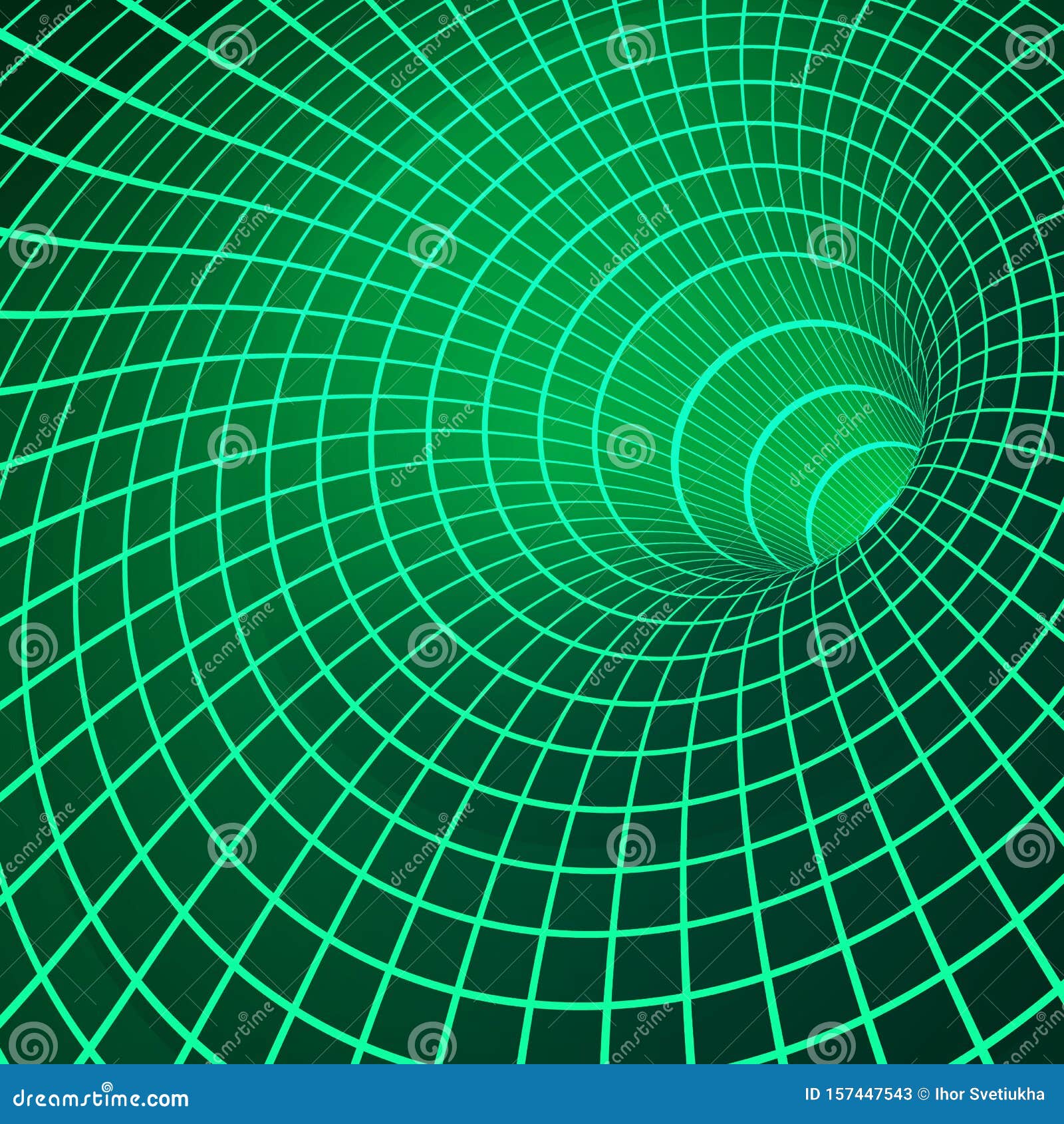 Wormhole. Singularity And Event Horizon - Warp Space And Time. Digital ...