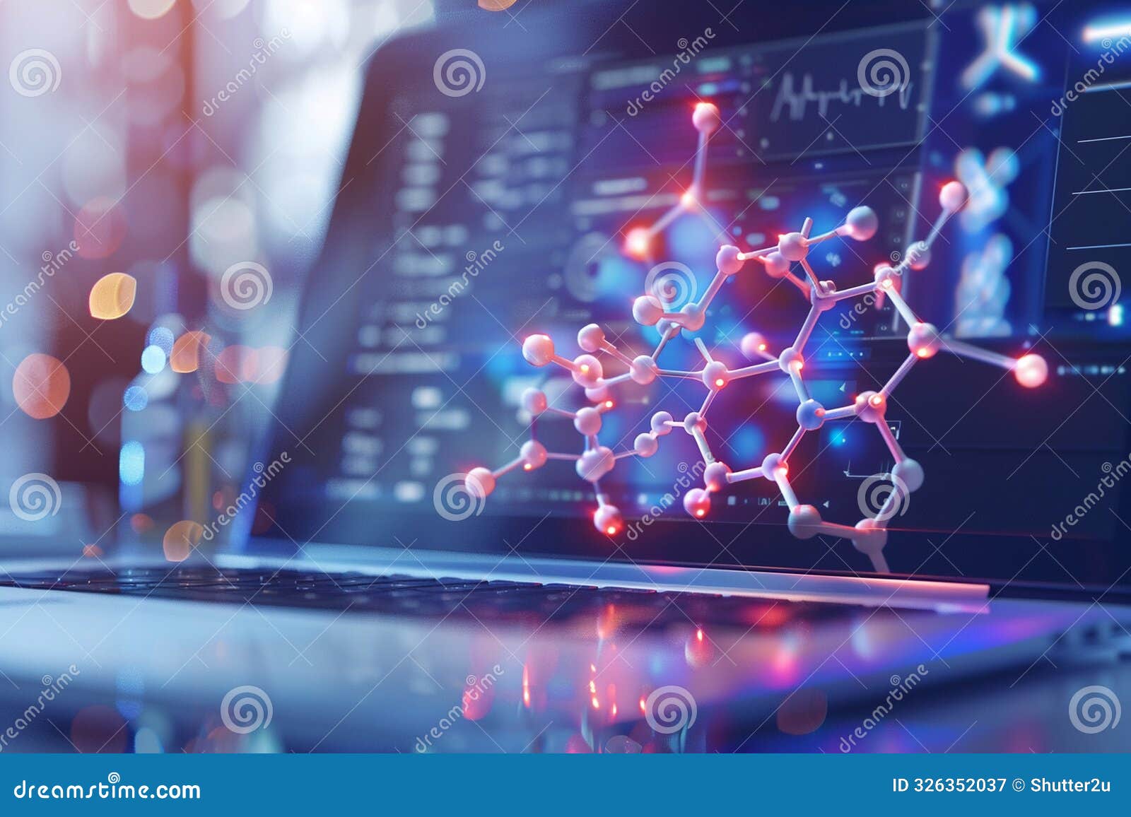 Structure Of Laptop Computer Showing Spare Parts. 3D Illustration ...