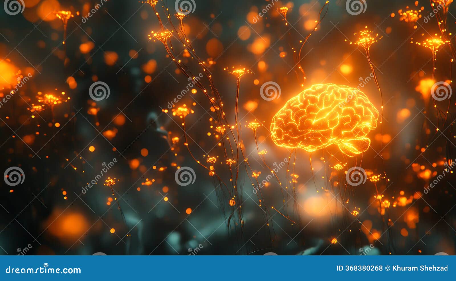 Digital Visualization Gaba Pathways Brain Stock Photography ...