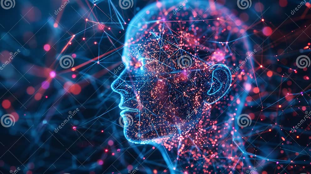 Digital Visualization of Human Head with Neural Network Connections ...