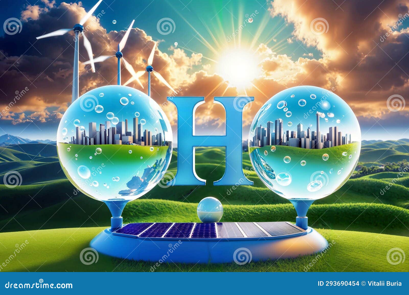 Digital Visualization of Hydrogen S Nuclear Structure, Generative Ai ...