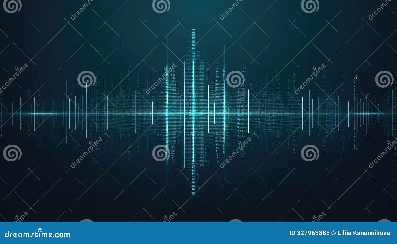 A Digital Visualization of Sound Waves, Depicted As a Series of ...