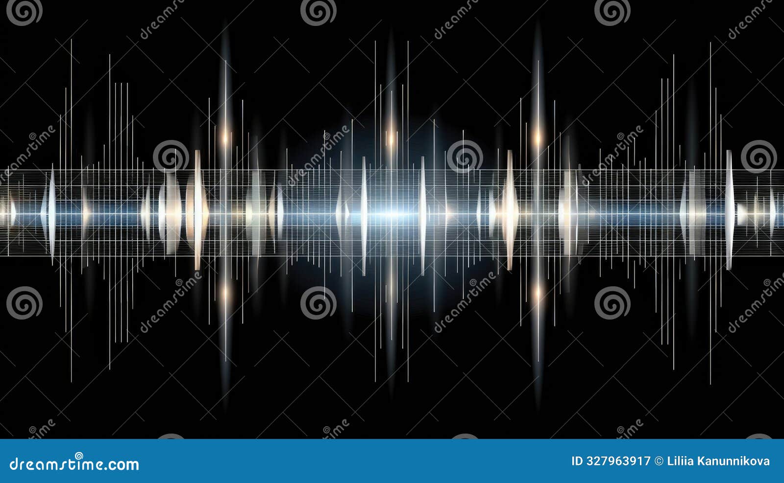 A Digital Visualization of Sound Waves, Depicted As a Series of ...