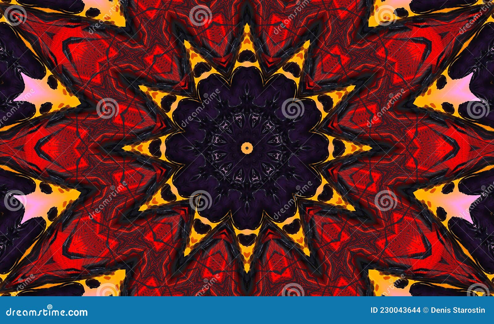 Digital Visualization of a Vampire Sign. Bloddy Kaleidoscope Stock ...
