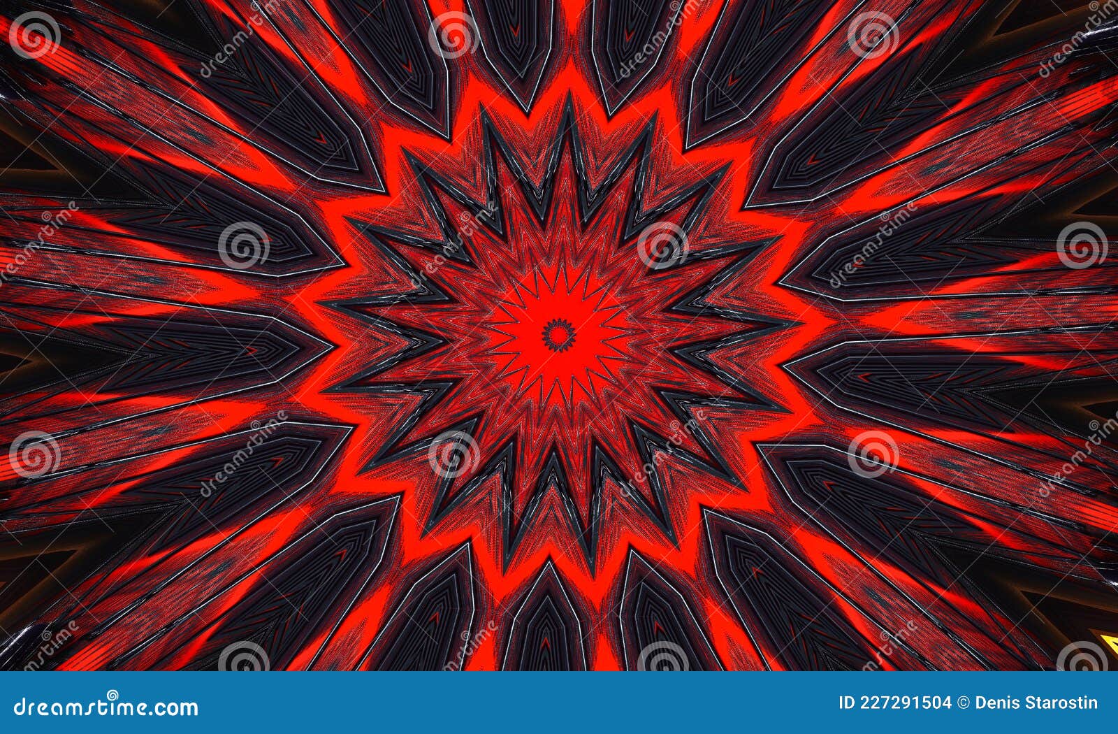 Digital Visualization of a Vampire Sign. Bloody Kaleidoscope Stock ...