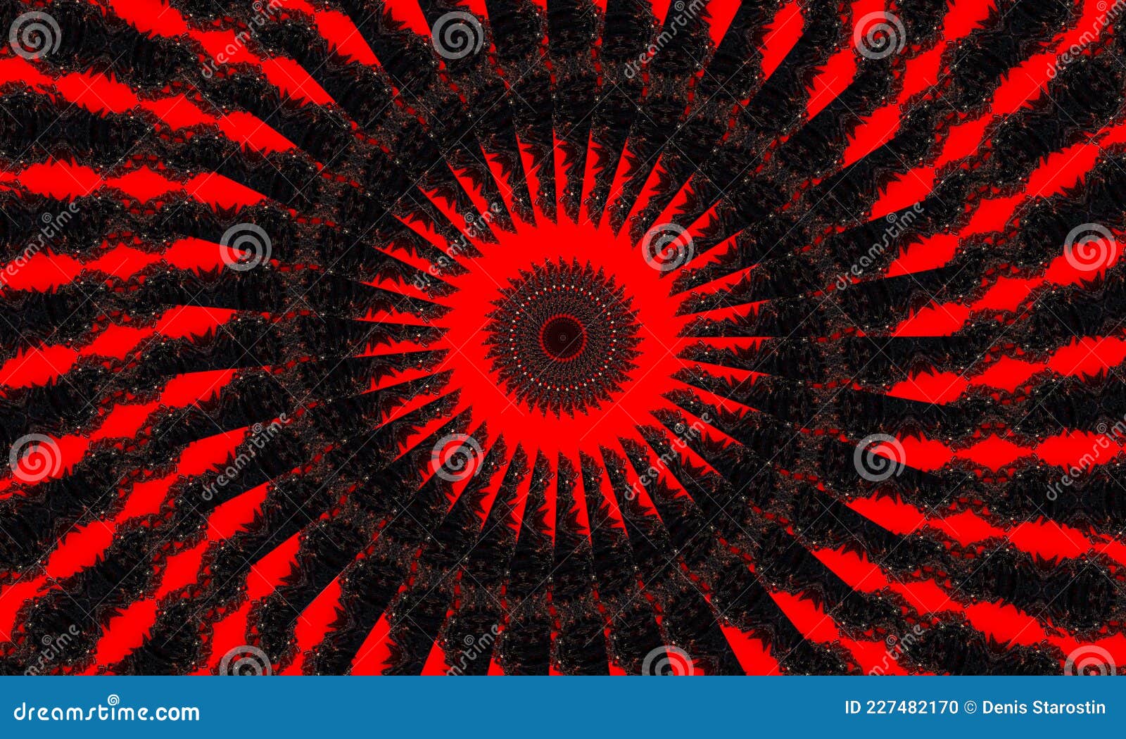Digital Visualization of a Vampire Sign. Bloody Kaleidoscope Stock ...