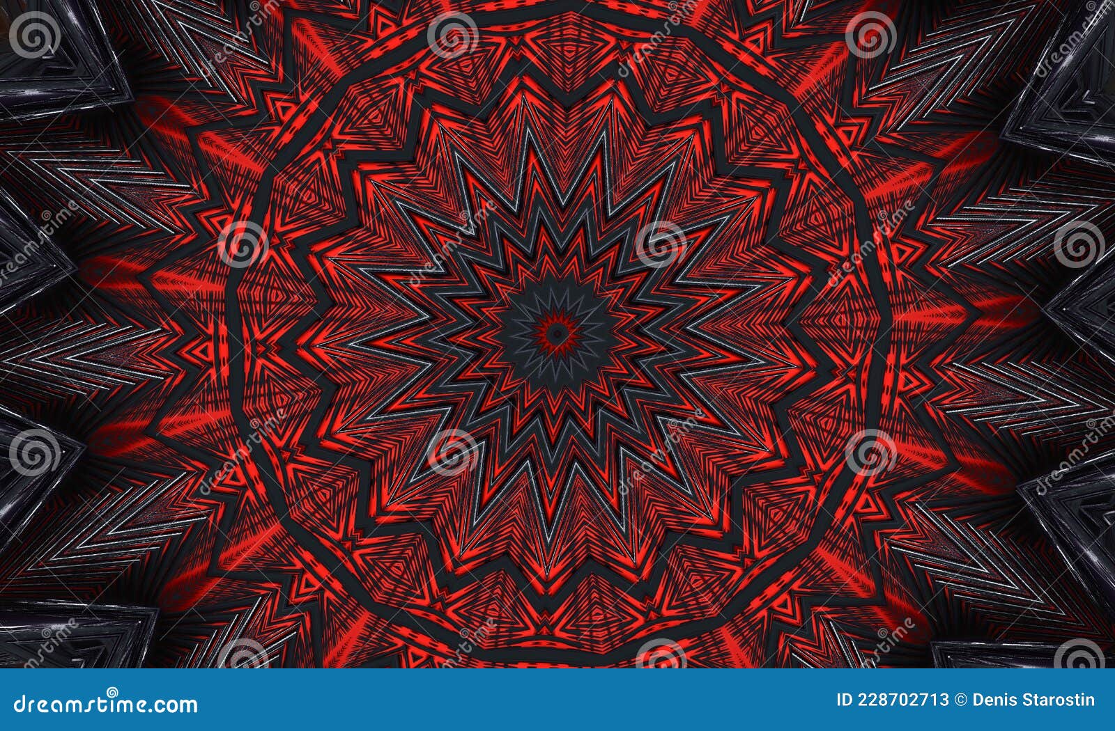 Digital Visualization of a Vampire Sign. Bloody Kaleidoscope Stock ...