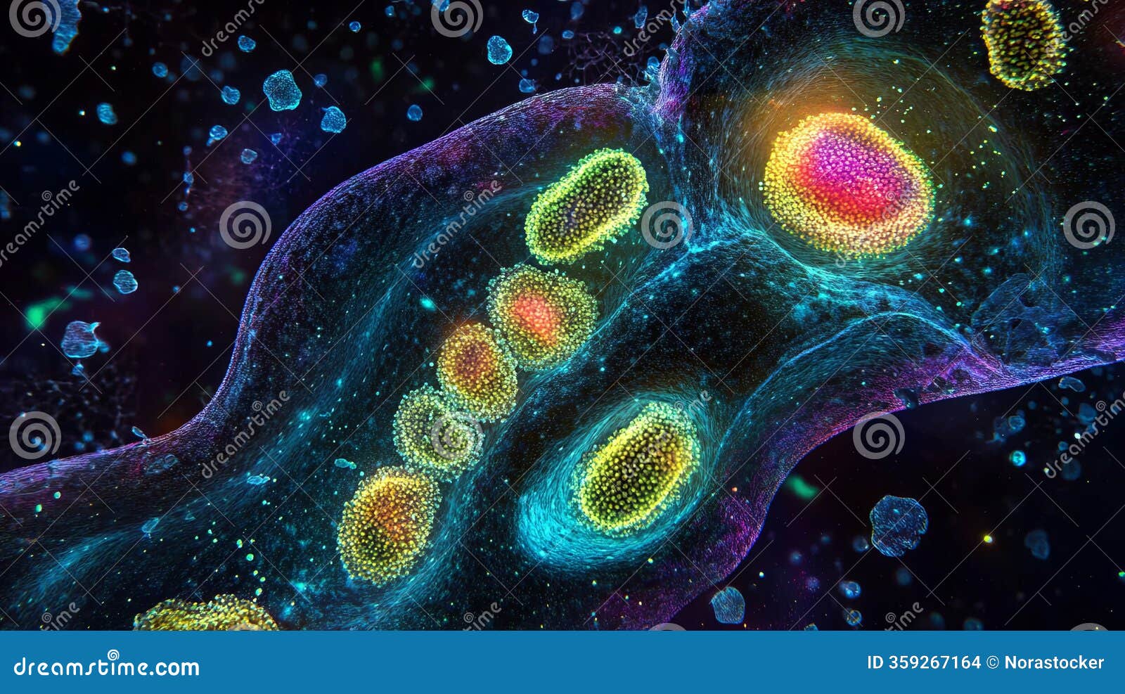 Visualization Of Viral Cells Interacting With Human Lungs In A Digital ...