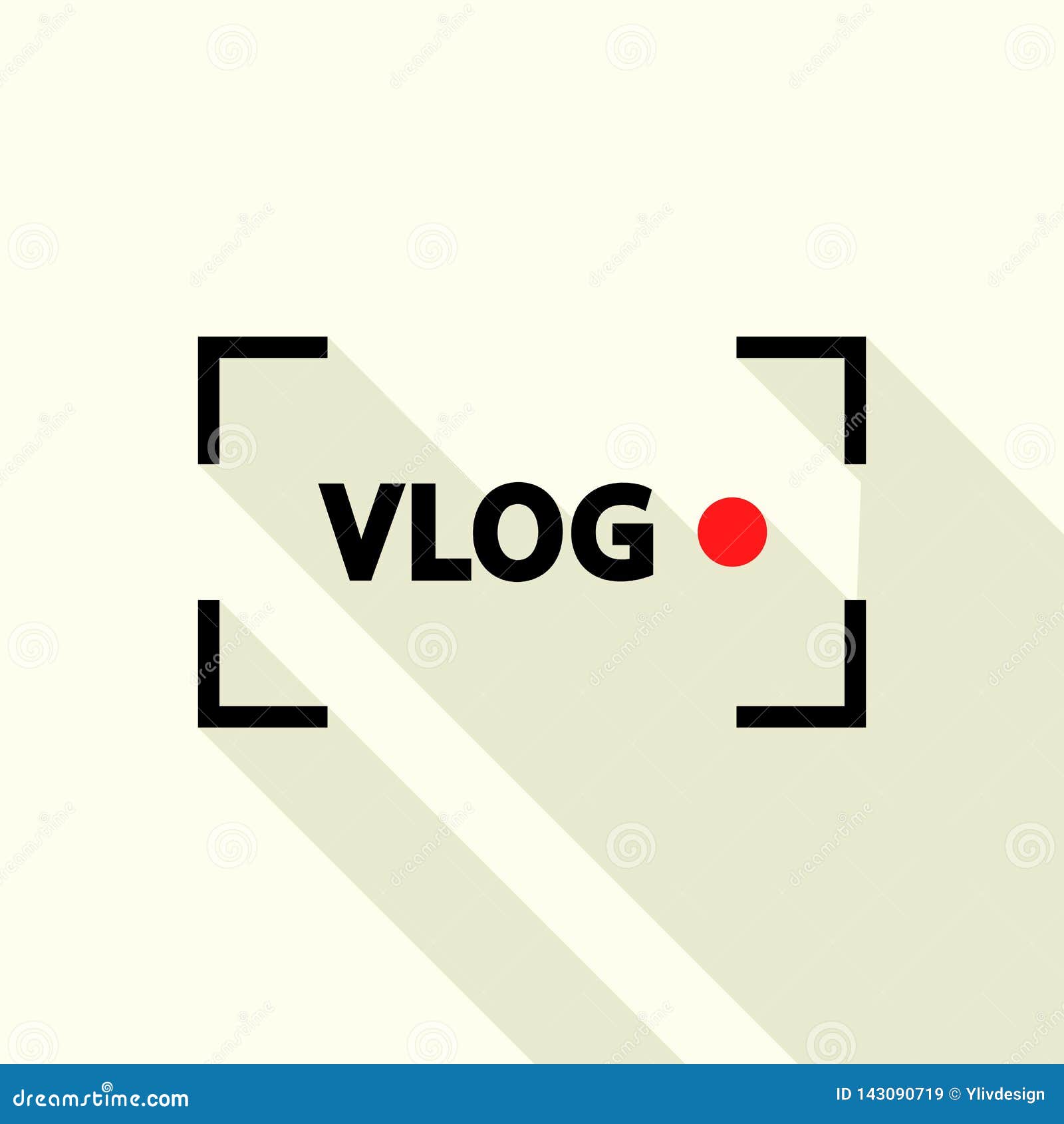 Vlog Logo And Label Design With Red And Black Vector Set ...