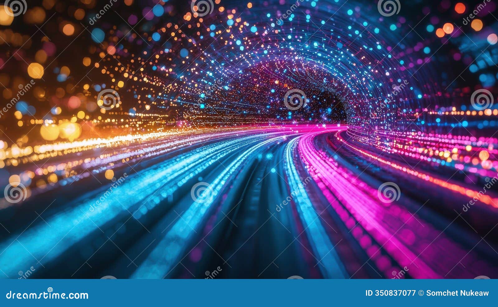 Digital Void Neon Explosion Abstract Art Vibrant Colors Futuristic ...