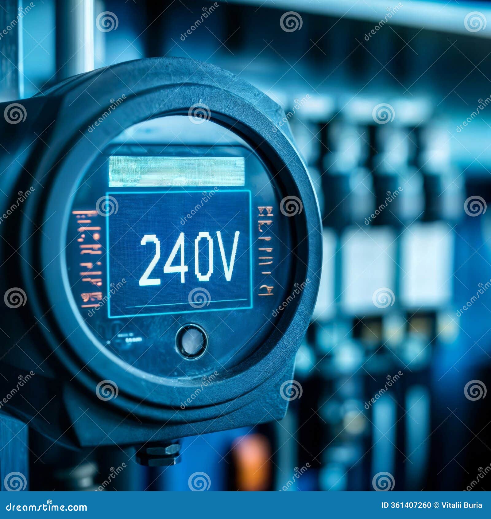 Digital Voltmeter With A Display Vector Illustration | CartoonDealer ...