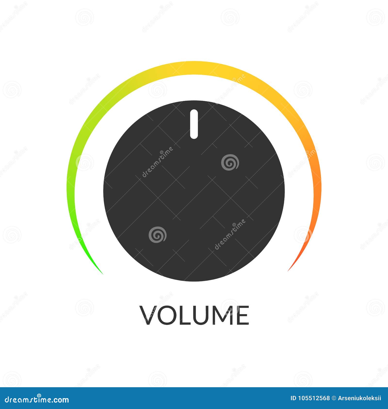 Digital volume regulator. stock vector. Illustration of minimum - 105512568