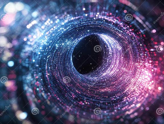 Digital Vortex, a Journey into the Infinite Stock Photo - Image of ...