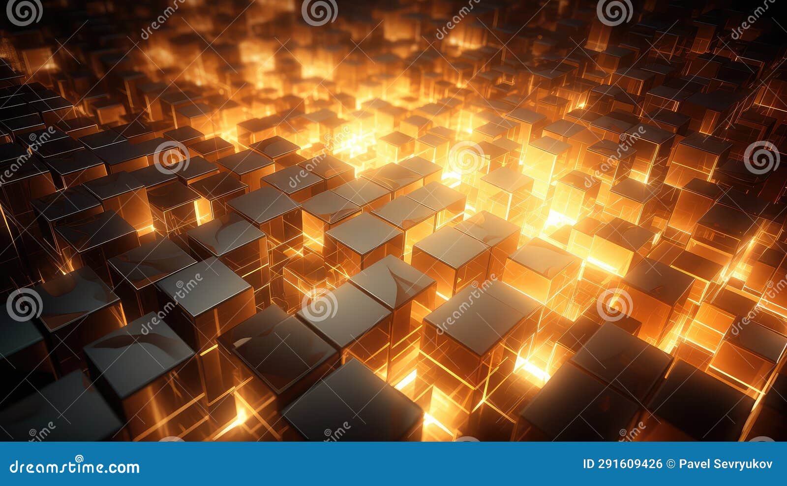 Digital Voxel Artificial Cubes Stock Illustration - Illustration of ...