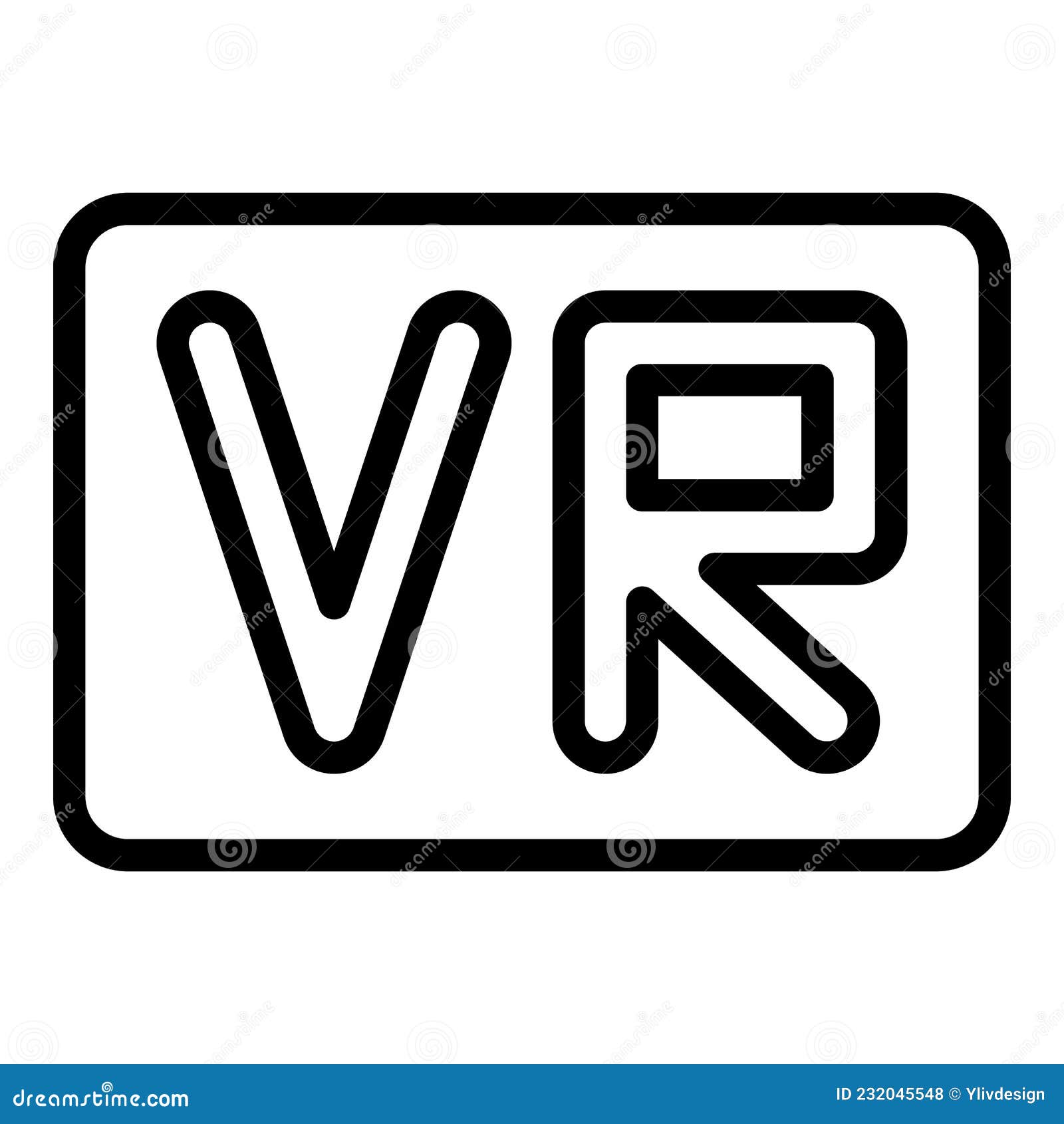 Digital Vr Icon Outline Vector. Virtual Tour Stock Vector ...