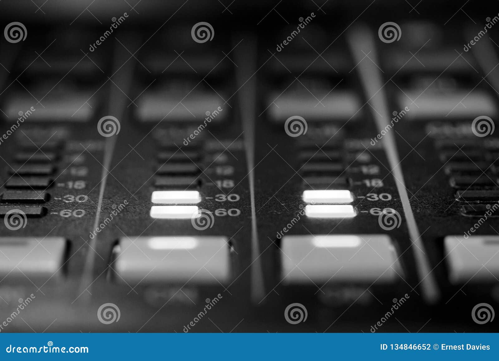 Closeup Professional Digital VU Meter Indicators Stock Photo - Image of ...