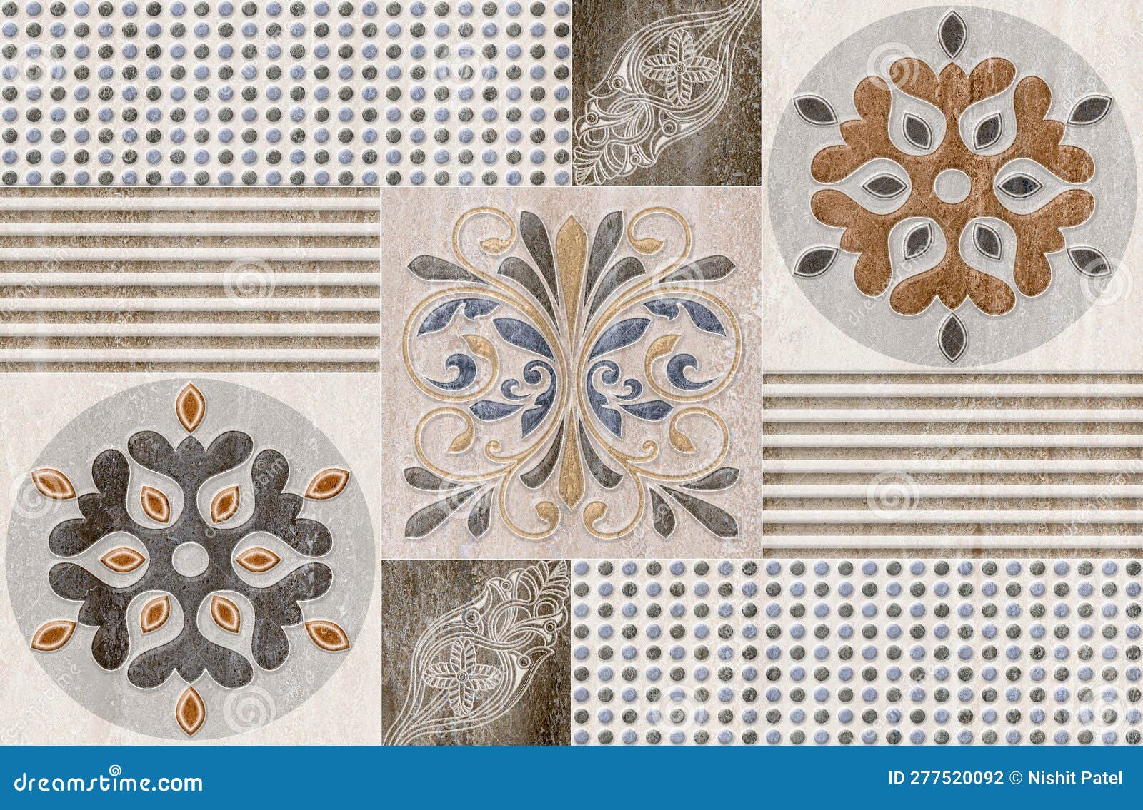 Digital Wall Tiles Background Stock Photo - Image of brown, floor ...