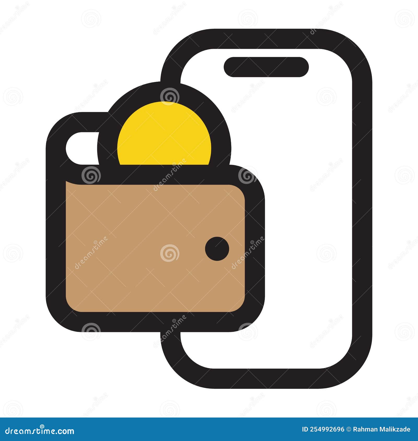 Digital Wallet Icon. Online Finance, E-commerce Vector Illustration ...