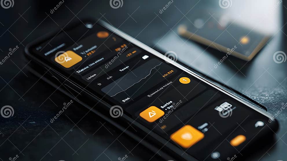 Digital Wallet Interface with a Dark Mode Theme Emphasis Stock ...