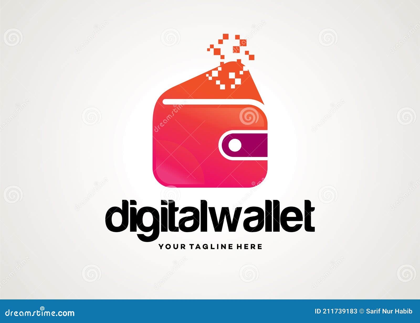Digital Wallet Logo Template Design Vector, Emblem, Design Concept ...