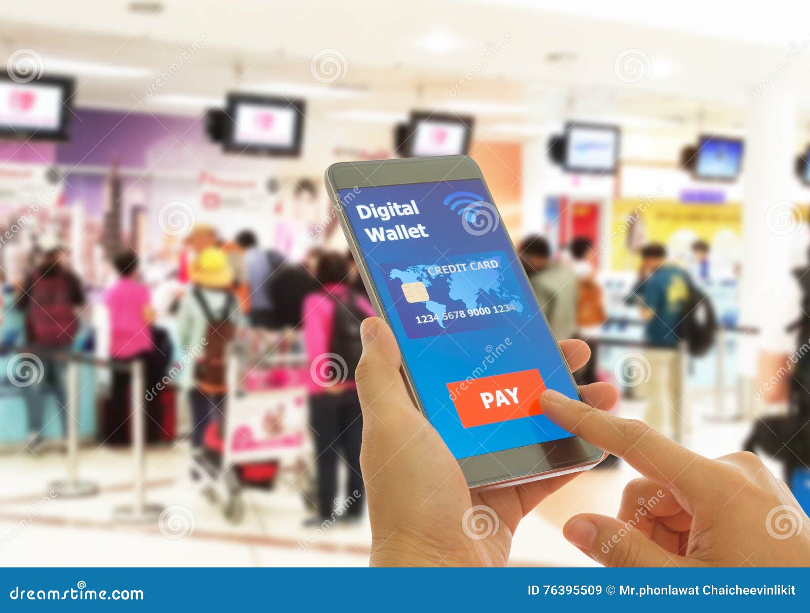 This Digital Wallet Features A Holographic Interface Displaying Real ...