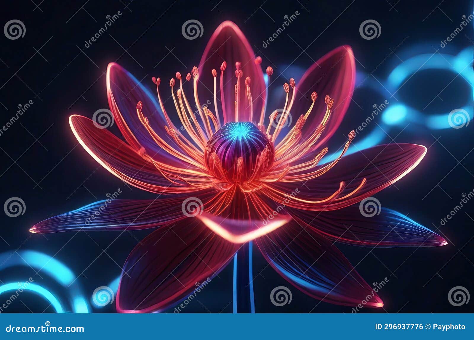 Digital Wallpaper Featuring Neon Light Glow and Intricate Wireframe ...