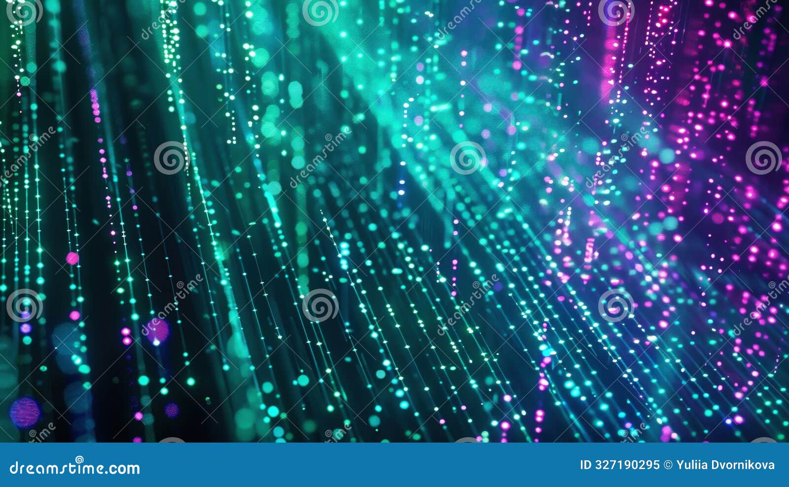 Digital Wallpaper in Style of Matrix Style Data Flows in Neon Colors ...