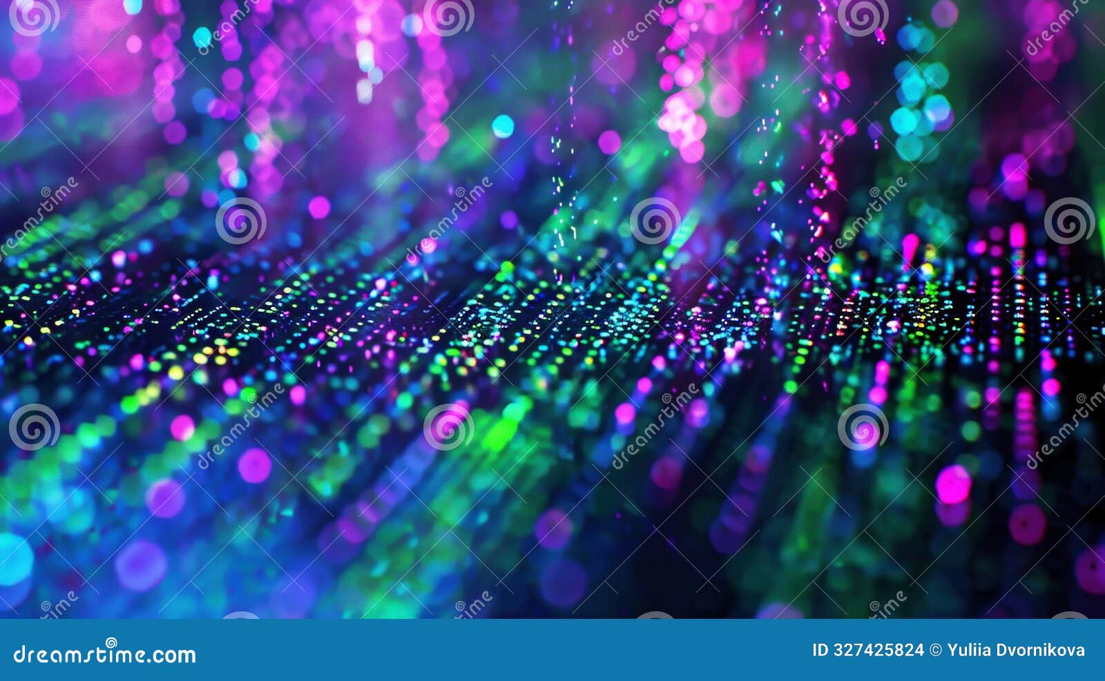 Digital Wallpaper in Style of Matrix Style Data Flows in Neon Colors ...