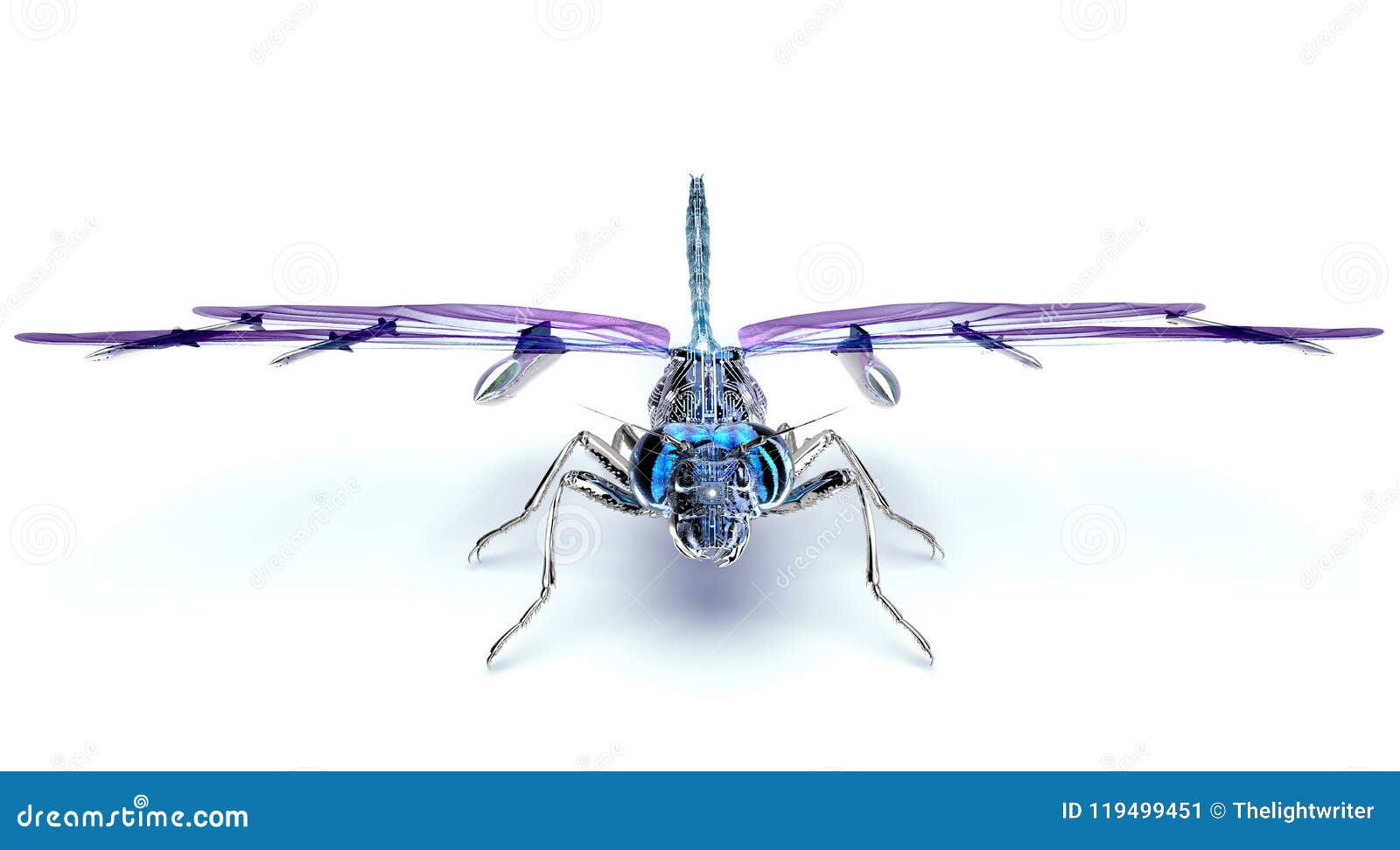 Digital War Concept Electronic Computer Dragonfly Isolated Stock ...