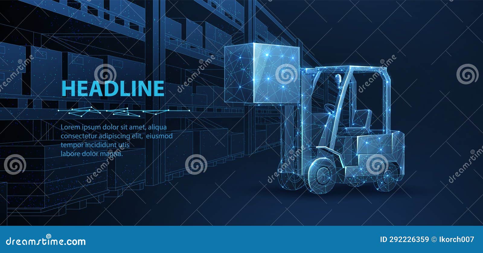 Digital warehouse. stock illustration. Illustration of package - 292226359