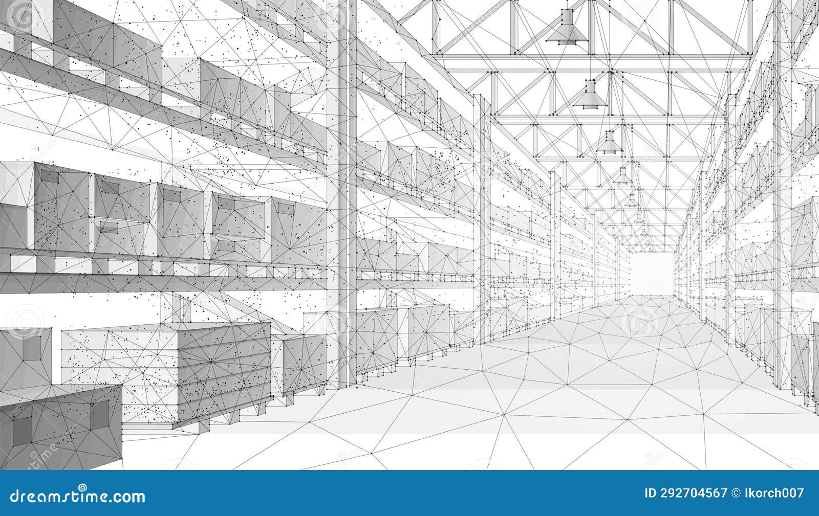 Digital warehouse. stock vector. Illustration of ecommerce - 292704567