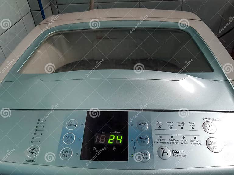 Digital Washing Machine Control Screen Stock Photo - Image of drive ...
