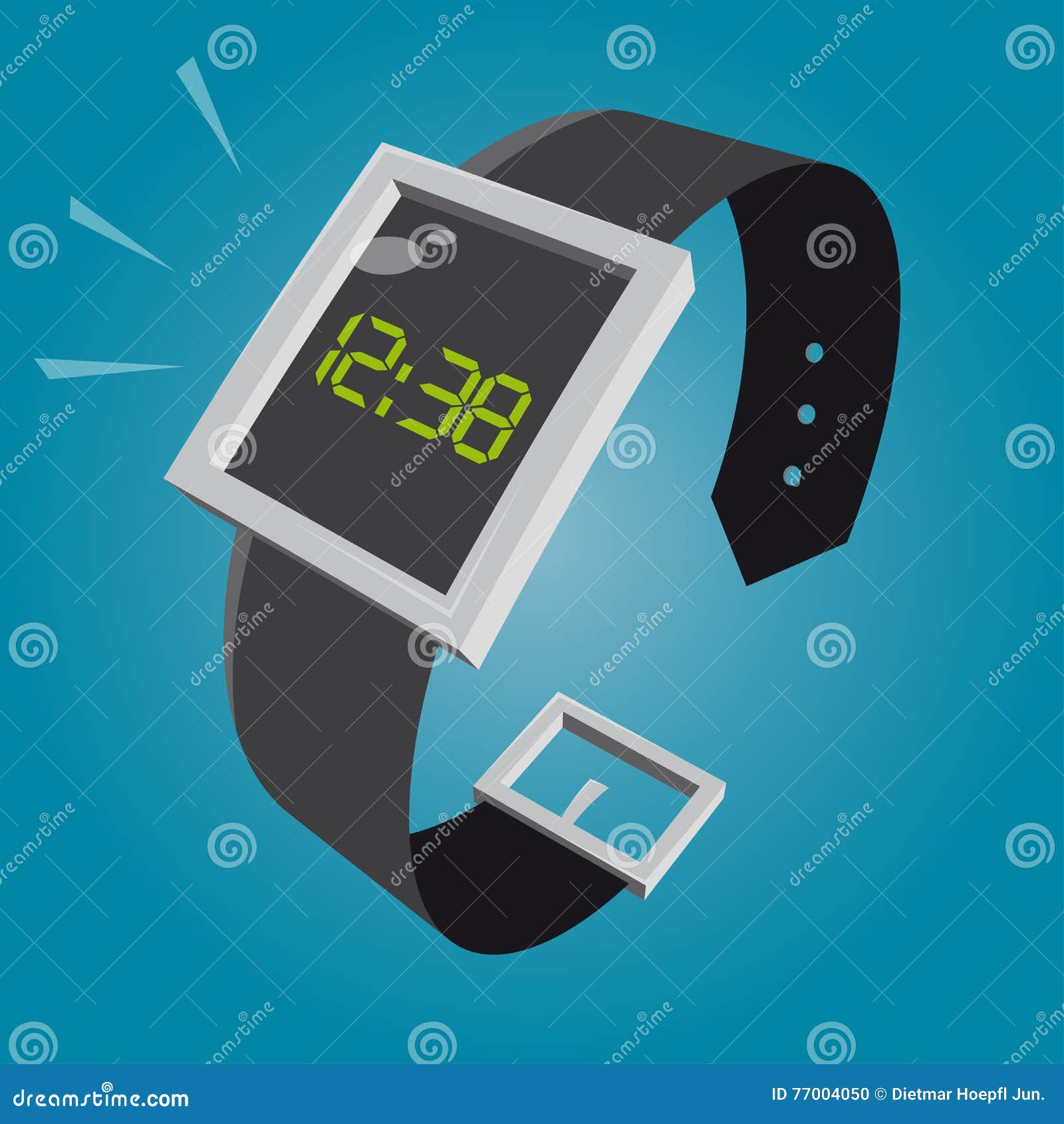 Digital Watch Timer 35 Minutes Cartoon Vector | CartoonDealer.com #87429867