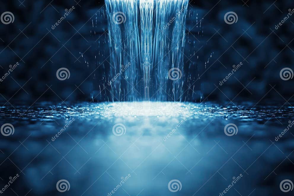 Digital Waterfall of Data Symbolizing Business Intelligence Flow. Copy ...