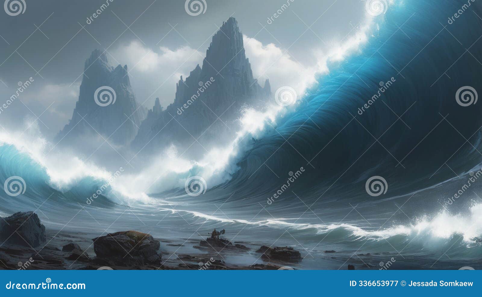 Digital Wave: an Abstract Wave of Binary Code, Pixels, and Geometric ...