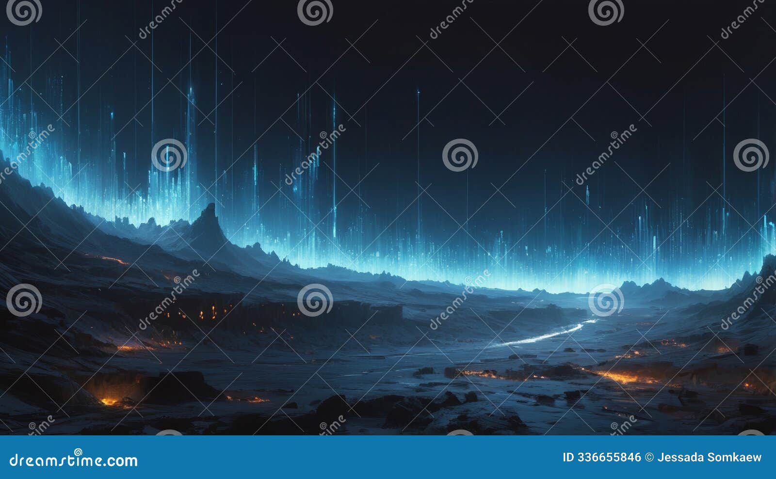 Digital Wave: an Abstract Wave of Binary Code, Pixels, and Geometric ...