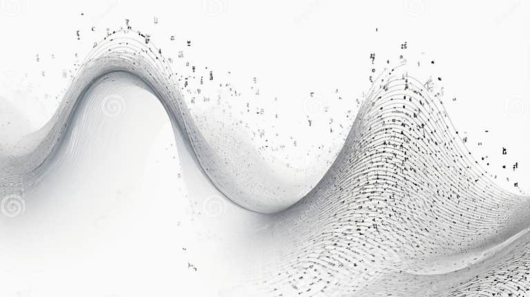 Digital Wave: an Abstract Wave of Binary Code, Pixels, and Geometric ...
