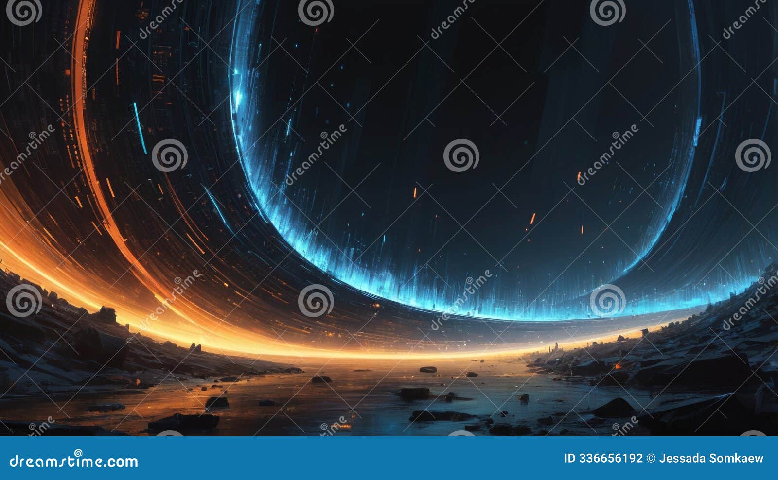 Digital Wave: an Abstract Wave of Binary Code, Pixels, and Geometric ...