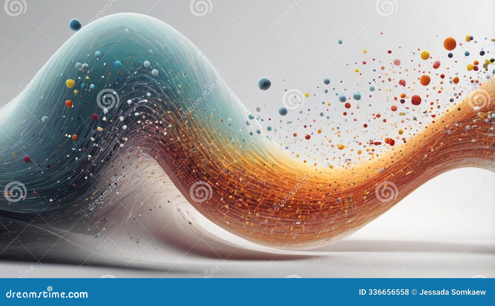 Digital Wave: an Abstract Wave of Binary Code, Pixels, and Geometric ...