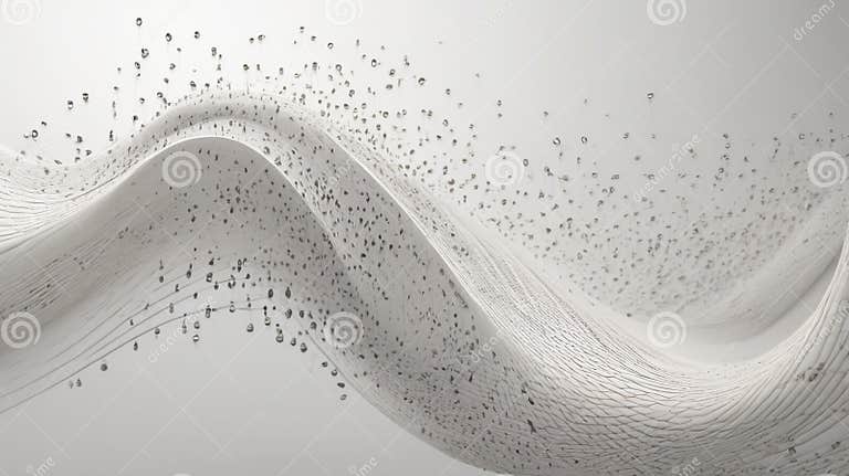 Digital Wave: an Abstract Wave of Binary Code, Pixels, and Geometric ...