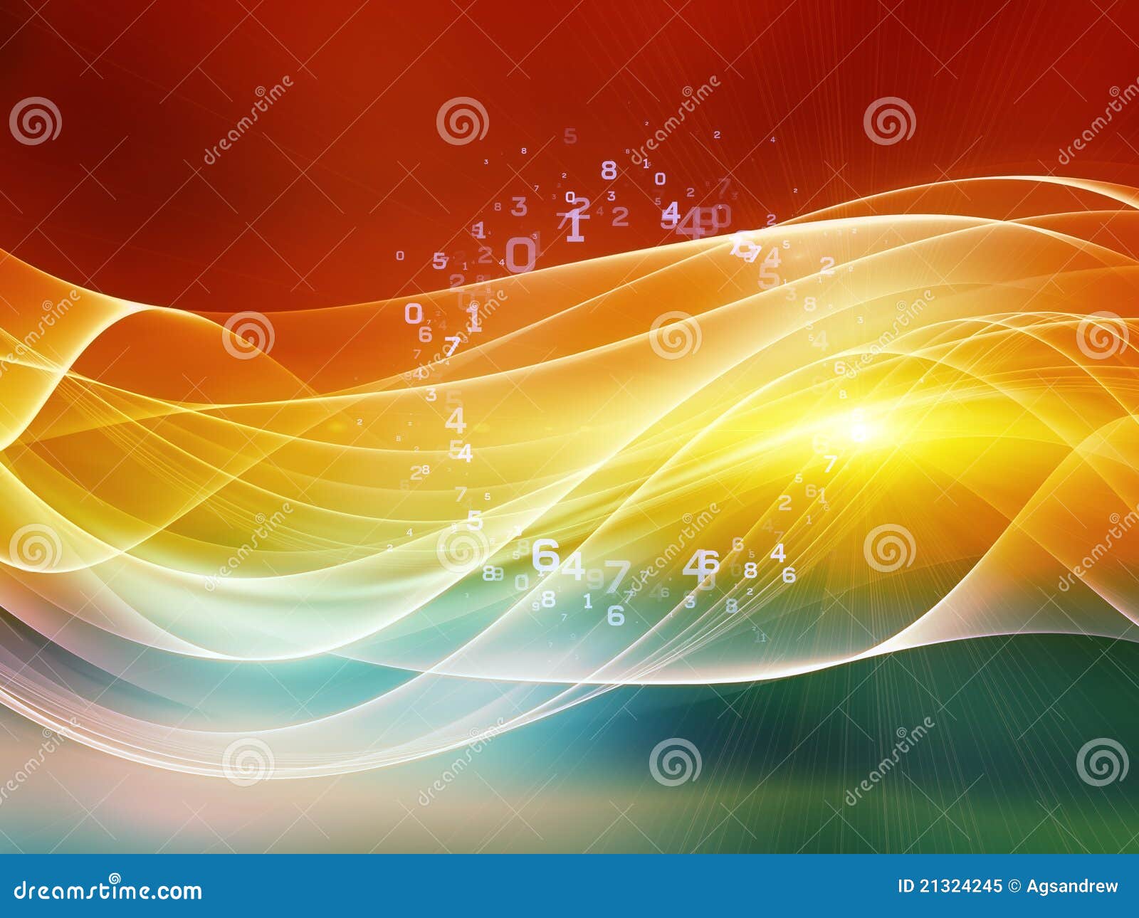 Digital Wave Background stock illustration. Illustration of wave - 21324245