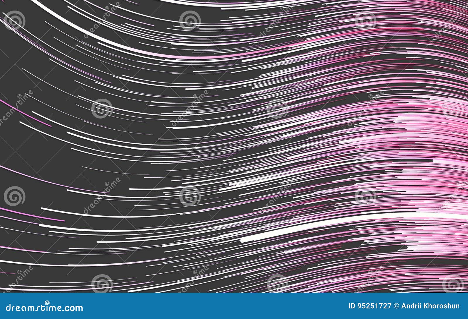 Digital Wave Band Pink Lines Abstract Background. 3d Rendering Stock ...