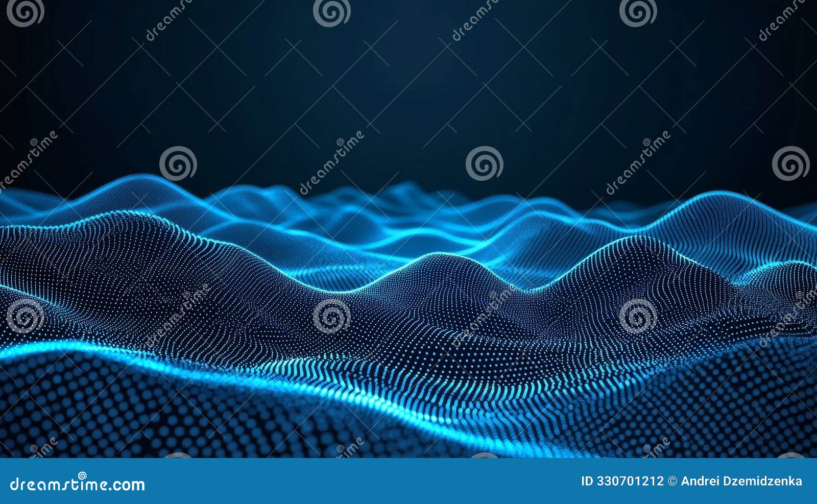 Digital Wave 3D. Smart Technology Wave. 3D Rendering. Flow Digital ...