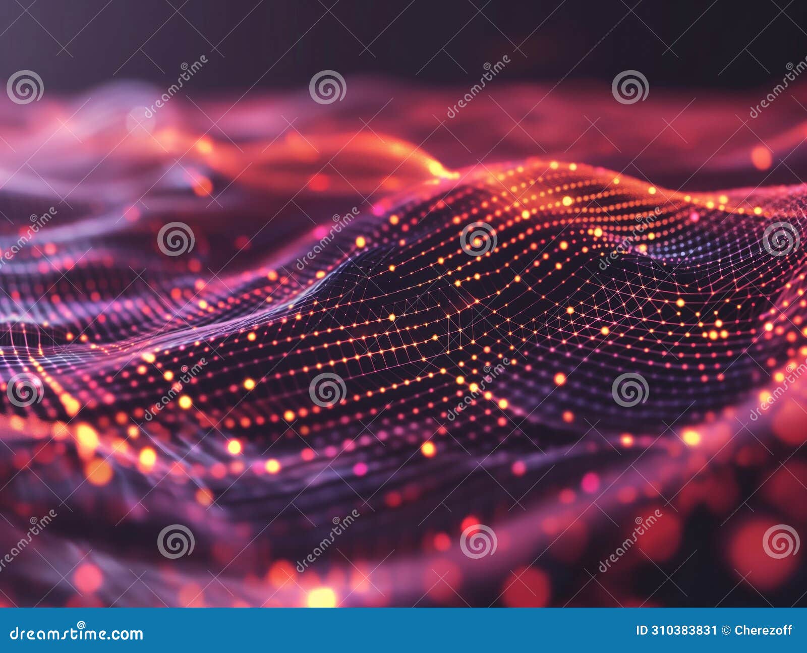 Digital Wave Landscape stock image. Image of glowing - 310383831